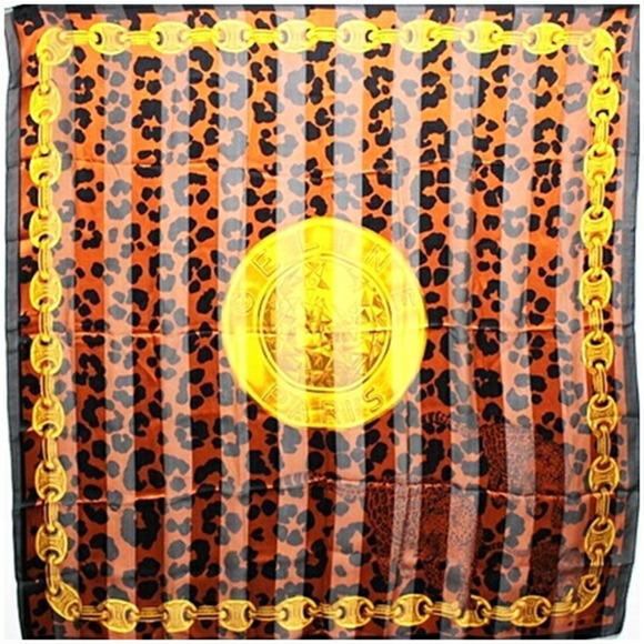 Celine | Bags | Celine Large Scarf Brown X Black Animal Celine Womens ...